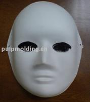 China Unbleached Recycled Paper Carnival Mask - Bagasse/Bamboo Pulp Material, 2000 MOQ, DIY Painting Surface for sale