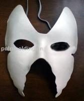 China Custom Pulp Molded Mask for Party Costume Decoration - Unbleached DIY Painting Surface, 2000 Pieces MOQ for sale