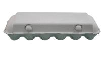 China Disposable 10-Cavity Paper Molded Egg Carton with Hinged Lid - 2×5 Configuration, Recycled Paper Pulp Material for sale