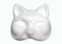China Recycled Pulp Molded Cat Mask for Party Costumes - 2000 Piece MOQ with DIY Painting Option for sale