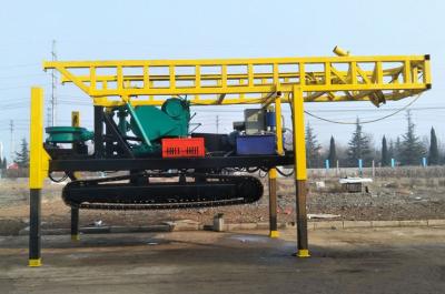China Rotary Steel Crawler Chassis Water Drilling Rig With 5m Per Piece Drill Rod for sale