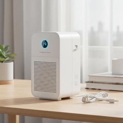 China Coverage Area 5 15 Square Feet Negative Ion Generator Desktop Wall-mounted Air Purifier Ionizer Ideal for Small Spaces Air for sale
