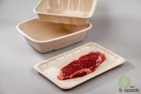 China Biodegradable Polylactic Acid Sheet for Fruit Fresh Meat Disposable PLA Tray for sale