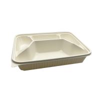 China Disposable PLA Sheet For Thermoforming Four Compartment Plates Bagasse Dishes for sale