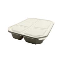 China Disposable PLA Sheet For Thermoforming Four Compartment Plates Bagasse Dishes for sale