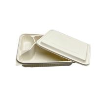 China Disposable PLA Sheet For Thermoforming Four Compartment Plates Bagasse Dishes for sale