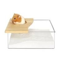 China Little Pet Transport High Quality Solid PETG Box Mini Portable Takeout Hamster Cage for sale