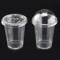 China Polylactic Acid Sheet Lids Clear Disposable PLA Cold Coffee Cup Cover for sale