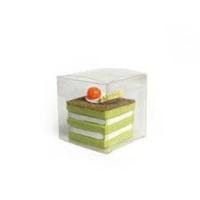 China Biodegradable Plastic Sheet Cake Gift Folding PET Plastic Packaging Box for sale