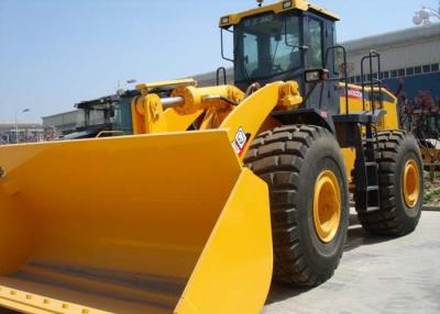 China Electromagnet Positioning Front End Wheel Loader , Dual Pump Heavy Wheel Loader for sale