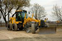 China GR Series 1.65 Ton Tractor Road Grader GR215 With Front Dozer and Ripper for sale