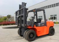 China 7 Ton Hydraulic Diesel Double Pallet Industrial Forklift Truck With 3360MM Min Turning Radius for sale