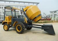 China 1.5 tons Dumper Chassi Portable Concrete Mixers , 680L Drum Capacity Self Loading Concrete Mixture Machine for sale