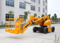 China 10M Electric Powered Articulated Hydraulic Boom Lift With 200KG Lifting Capacity Trojan Battery for sale