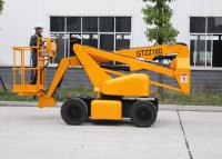 China 10M Electric Powered Articulated Hydraulic Boom Lift With 200KG Lifting Capacity Trojan Battery for sale