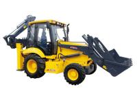 China 70KW Power Tractor Backhoe Loader  XT870 , 0.3 m3 Rated Digging Backhoe Machine for sale
