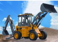 China Low Noise Tractor with Bucket and Backhoe Wing Spread Support Leg 0.3M3 Digger capacity for sale