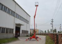 China 10m Max Platform Height Towable Boom Lift with Hydraulic Outriggers and Outrigger Interlocks for sale