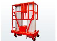 China 200KG 6M Lifting Height Hydraulic Boom Lift Double mast Aluminium for sale