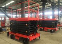 China SJY0.3-16 300KG Four wheel Traction Hydraulic Mobile Scissor Lift 16M Max Lifting Height for sale