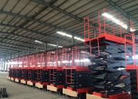 China SJY0.3-16 300KG Four wheel Traction Hydraulic Mobile Scissor Lift 16M Max Lifting Height for sale