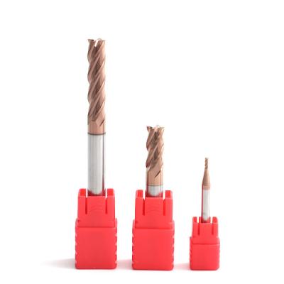 China 4 Flute Solid End Mill Square Tungsten 30° 55° 45° High Speed For Stainless Steel Metal for sale