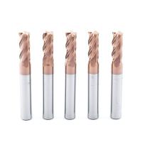 China 4 Flute Solid End Mill Square Tungsten 30° 55° 45° High Speed For Stainless Steel Metal for sale