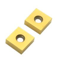 China 10pcs Yellow Carbide Cutter Inserts PVD Coating Metal Cutting Inserts for sale