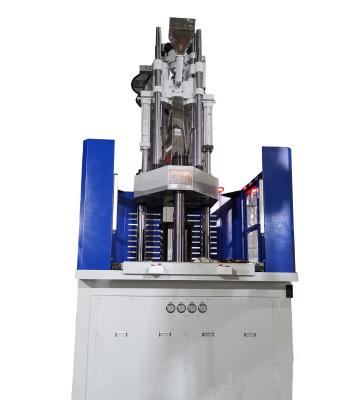 China Rotary Table Vertical Injection Molding Machine with 250T Clamping Force 929 cm³ Theoretical Shot Volume and 285 g/s Injection Rate for sale