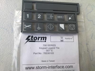 China 75709001 Keyboard, Silkscreen,storm-interface,70e00103is a part of the Cutter Spare parts for sale