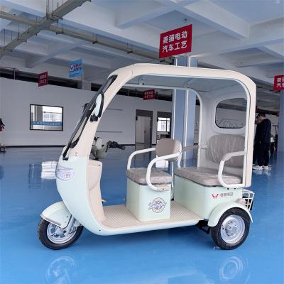 China Enclosed 3-Seater Electric Tricycle with All-Weather Canopy and 800W Sine Wave Motor for Commuting for sale