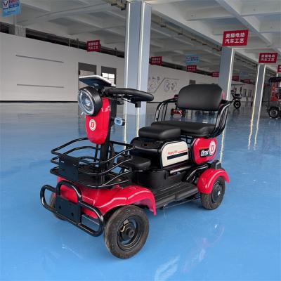 China Entry Level Leisure Electric Tricycle 4-Wheel Design with Front Basket for Seniors and Family Recreation for sale