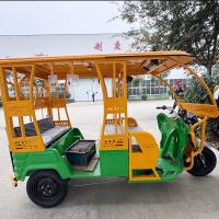 China 6-Seater Heavy Duty Electric Passenger Tricycle with High Canopy - 3-Wheel Design for Resort Shuttle and Farm Commute for sale