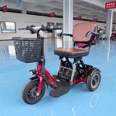 China 10 Inch Folding Electric Mobility Scooter 18km/h 3 Wheel Tricycle with 35-70km Range for Seniors for sale