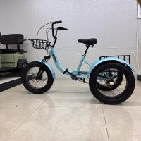 China Adult Fat Tire Tricycle with Dual Baskets - Stable 3-Wheel Design for Commuting and Shopping Transport for sale