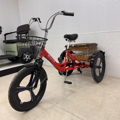 China 38kg Steel Frame Pedal Tricycle with 50kg Rear Basket Capacity for Short-Distance Transport and Shopping for sale