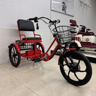 China Single Seat 3 Wheel Mobility Scooter with 24x2.125 Tires and 32/16 Single Speed Transmission for Adult Commuting for sale