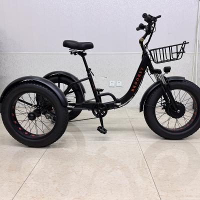 China Adult Single Seat 3 Wheel Electric Mobility Trike with 48V 500W Motor and 20×4.0 Tires for Short Distance Travel for sale