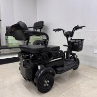 China 3 Seat Electric Tricycle for Adults with 30-40km Range and Foldable Child Seat - 500W Motor, Steel Body for sale