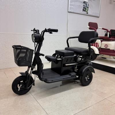 China Lithium Battery Electric Tricycle with 500W Motor, 30-40km Range & Foldable Child Seat for Family Commuting for sale