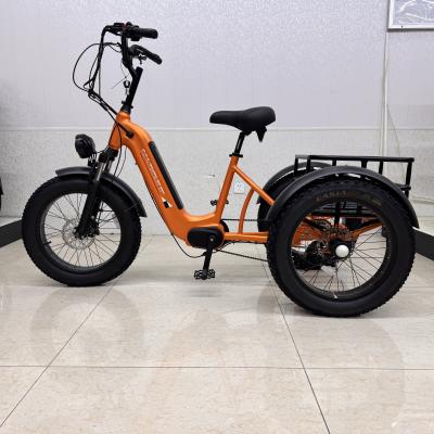 China 48V 500W Electric Cargo Tricycle with 24×3.0 Fat Tires and 13AH Battery for Commercial Transport for sale