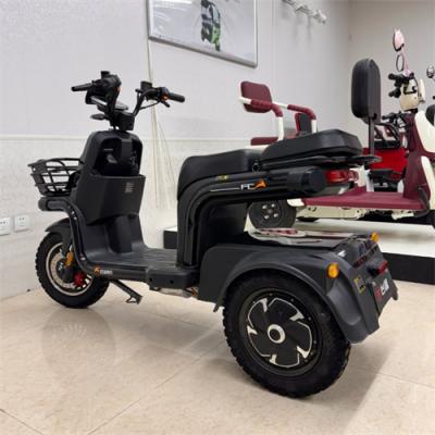 China Compact Black 2-Seater Electric Tricycle with 500W Dual Motor and Flexible Storage Space for sale
