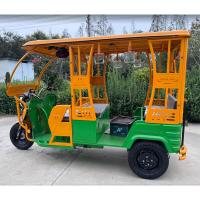 China 6-Seater Heavy Duty Electric Passenger Tricycle with High Canopy - 3-Wheel Design for Resort Shuttle and Farm Commute for sale