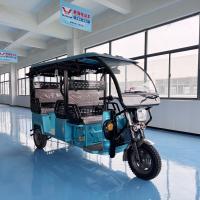 China 4-Passenger Electric Tricycle with 800kg Load Capacity and 80km Range - Hydraulic Shock Absorption & LED Headlights for sale
