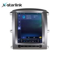 China 12.1-inch Tesla Vertical Screen Android 13 Car Radio for Toyota LC100 2002-2007 with 8GB RAM 128GB Storage for sale