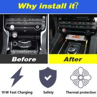 China 10W Fast Wireless Car Charger for Jaguar F-Pace XF X260 XE Models with Auto-Clamping Center Console Installation for sale