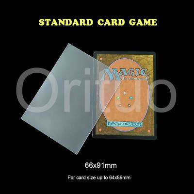 China Tcg Games Non Glare Trading Card Sleeve Double Matte Cpp 66x91mm for sale