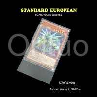 China 62x94mm Standard European Clear Card Sleeves Acid Free Matte Non Glare for sale