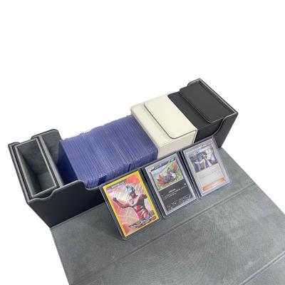 China Super Large 400+ MTG Trading Deck Card Box With Dice Tray PU Leather for sale