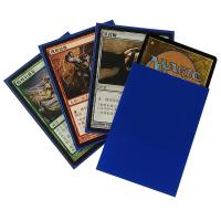 China 66x91mm Game Card Sleeves Orange Texture Solid Blue Playing Card Sleeves for sale